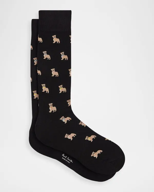 Paul Smith Irwin Bulldog Crew Socks - Black