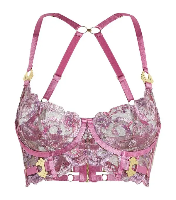 BORDELLE Siren Longline Bodice Bra - Pink