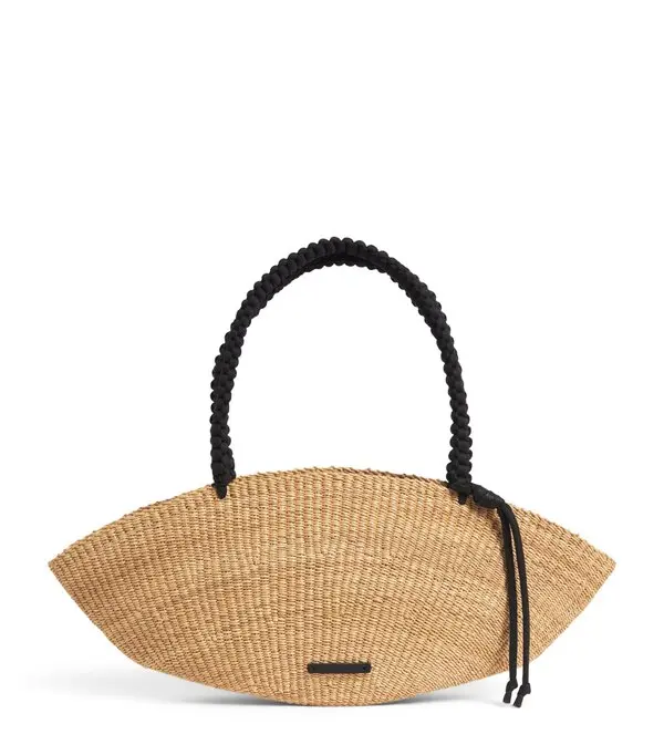 Muuñ Straw Shell Tote Bag