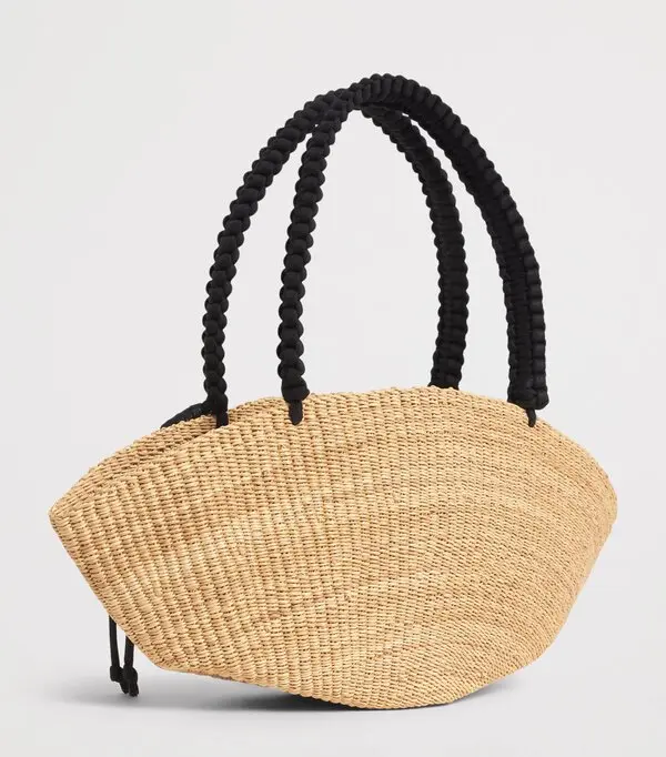 Muuñ Straw Shell Tote Bag