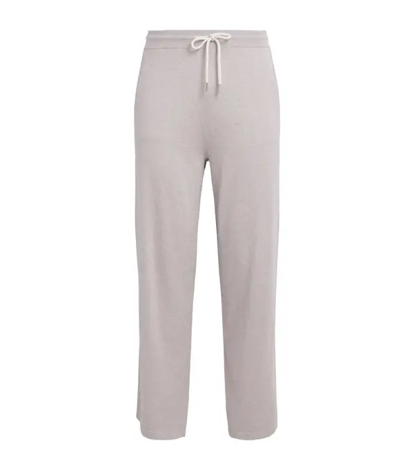 N.peal Cotton-silk-cashmere Wide-leg Sweatpants - Grey