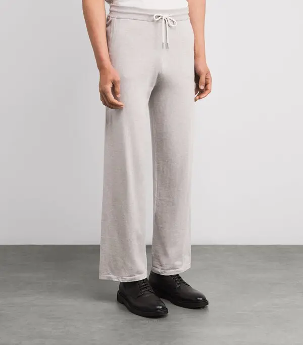 N.peal Cotton-silk-cashmere Wide-leg Sweatpants