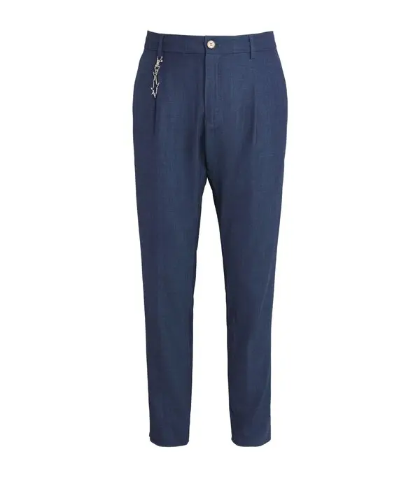 Paul & Shark Virgin Wool-silk Blend Jersey Chinos