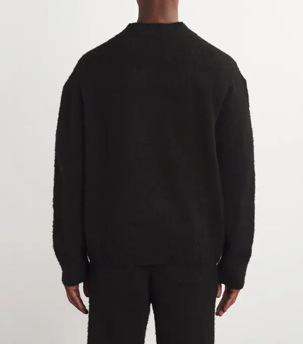 COLE BUXTON Wool-blend Logo Sweater - Black