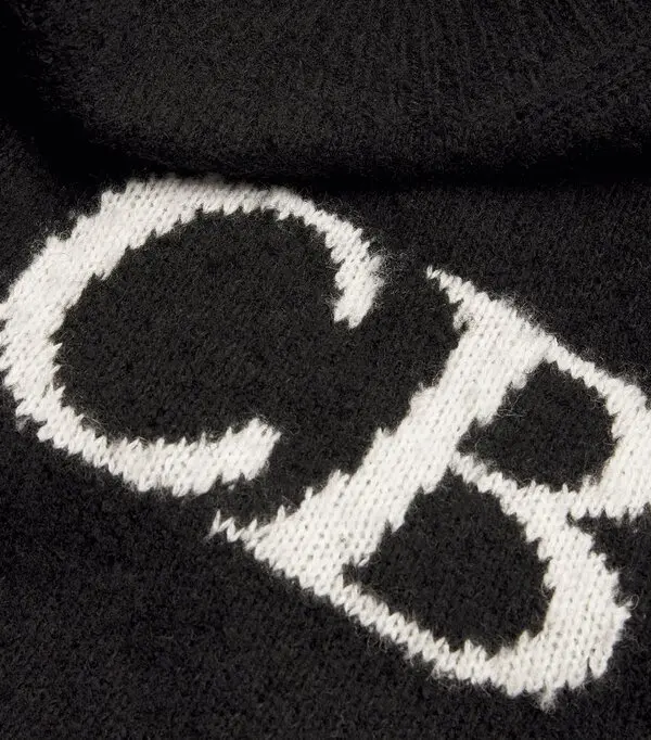 COLE BUXTON Wool-blend Logo Sweater - Black