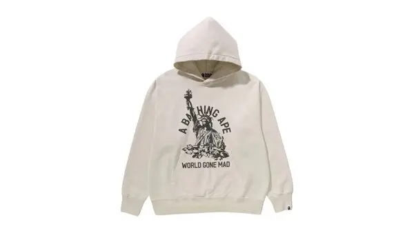 A BATHING APE Destroy Washed Relaxed Fit Pullover Hoodie