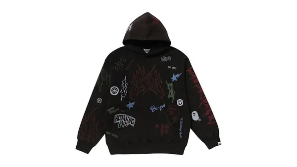 A BATHING APE Allover Print Relaxed Fit Pullover Hoodie
