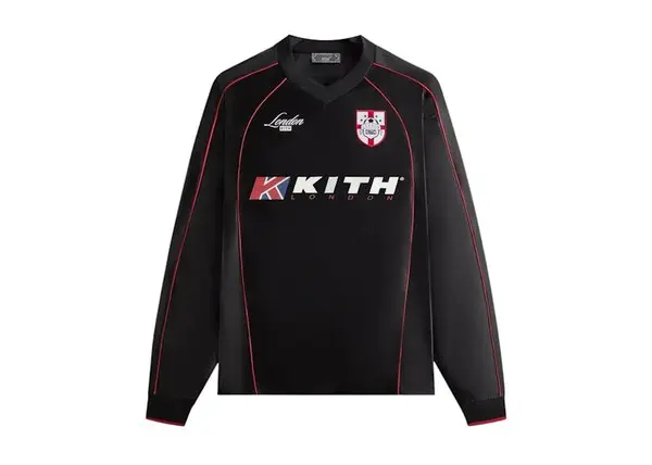 Kith London Long Sleeve Agu Soccer Jersey - Black