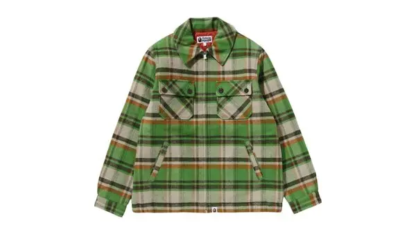 A BATHING APE Check Cpo Zip Jacket