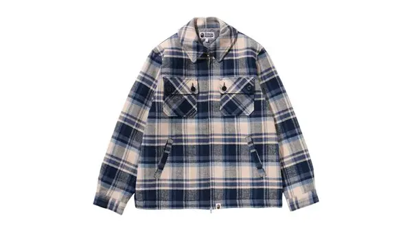 A BATHING APE Check Cpo Zip Jacket