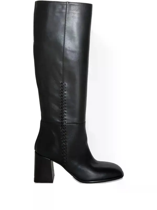 CHUCKIES Stitched Block-heel Boots