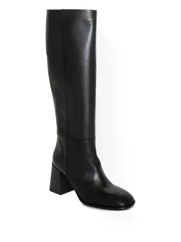 CHUCKIES Stitched Block-heel Boots