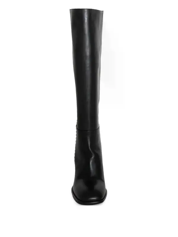 CHUCKIES Stitched Block-heel Boots