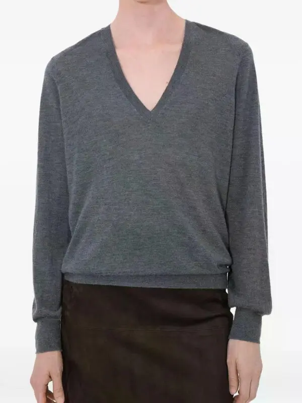 Loulou De Saison V-neck Ribbed Sweater