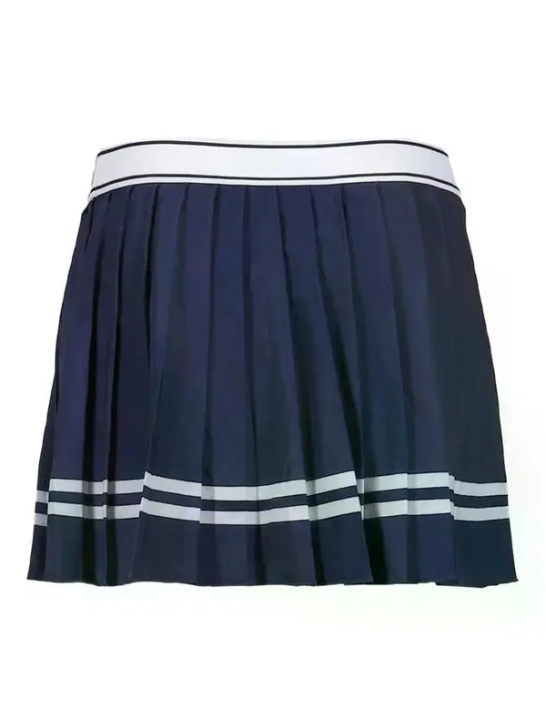 SPORTY & RICH Pleated Striped Skirt - Blue