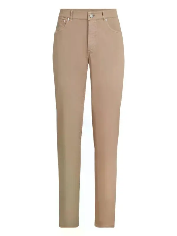 Brunello Cucinelli Five-pocket Garment-dyed Trousers - Neutrals
