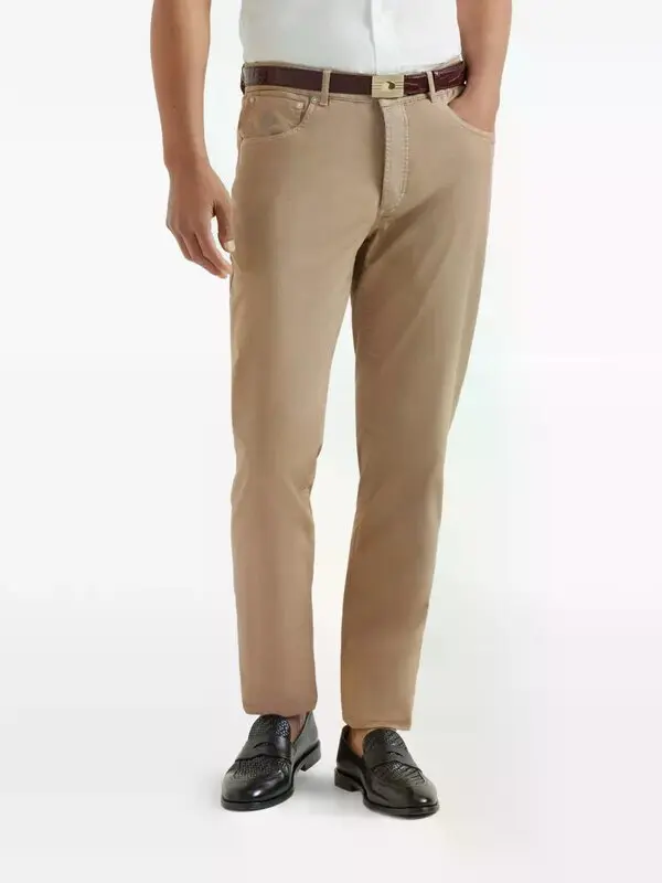 Brunello Cucinelli Five-pocket Garment-dyed Trousers - Neutrals
