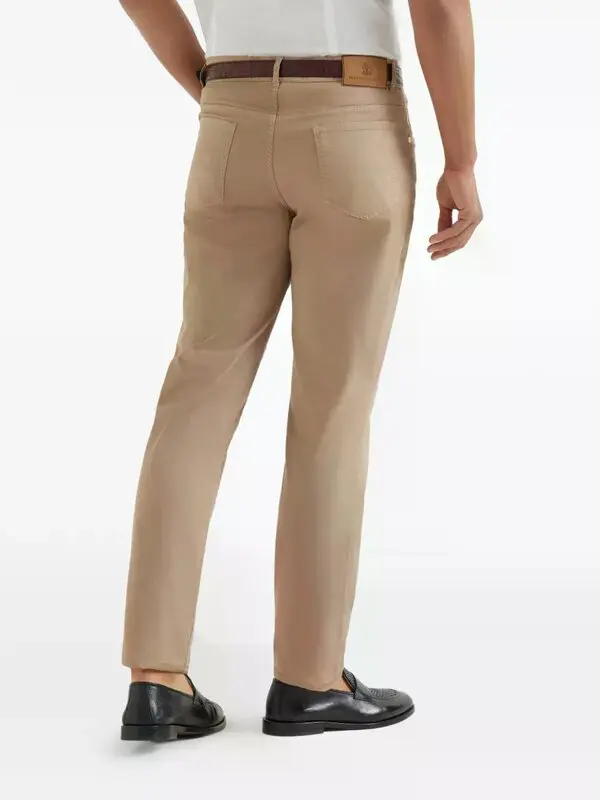 Brunello Cucinelli Five-pocket Garment-dyed Trousers - Neutrals