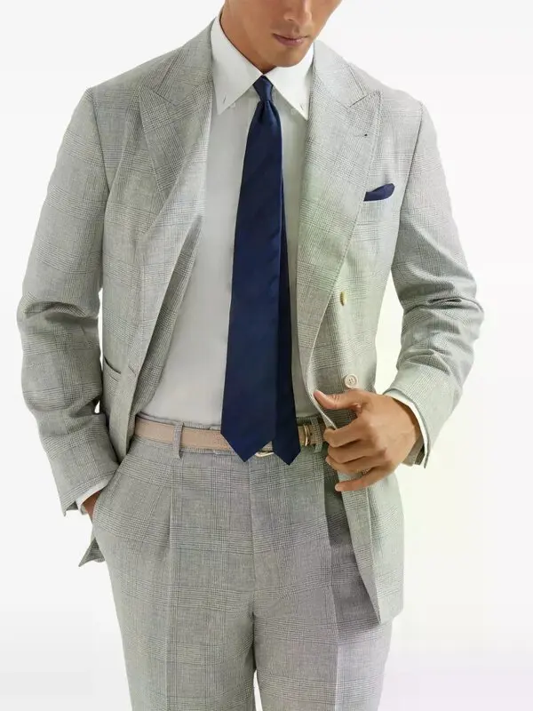 Brunello Cucinelli Double-breasted Blazer - Grey