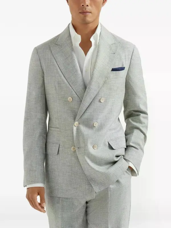 Brunello Cucinelli Double-breasted Blazer - Grey
