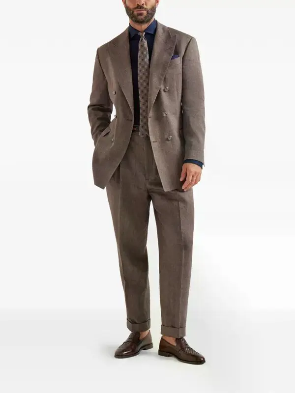 Brunello Cucinelli Peak-lapels Blazer - Brown