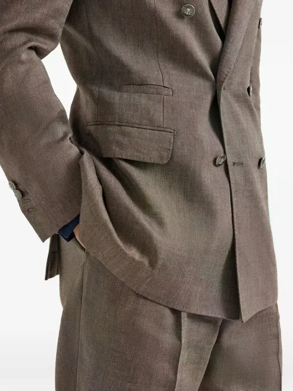 Brunello Cucinelli Peak-lapels Blazer - Brown