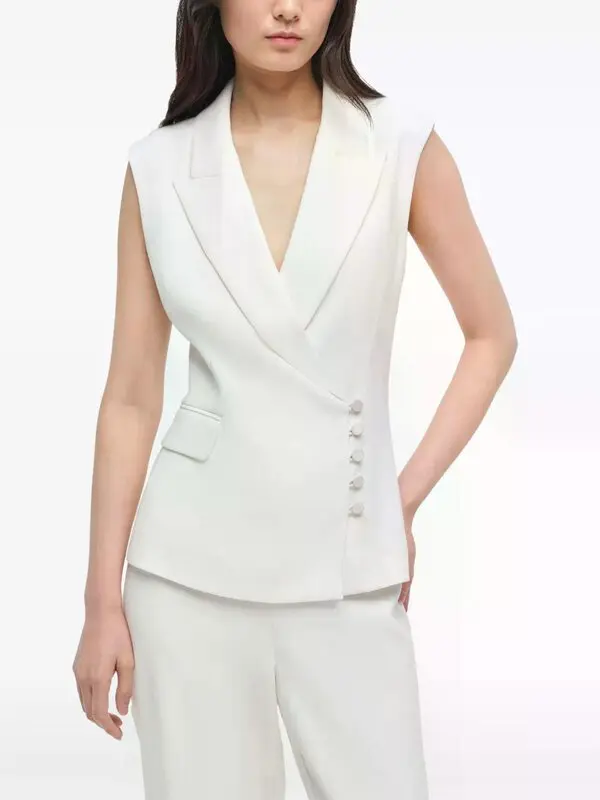 Simkhai Valarie Crossover-front Blazer Vest