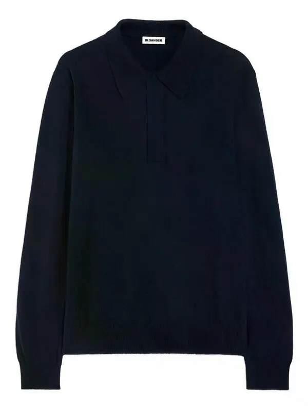 JIL SANDER Long-sleeve Polo Sweater - Blue