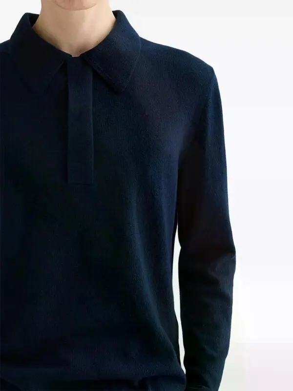 JIL SANDER Long-sleeve Polo Sweater - Blue