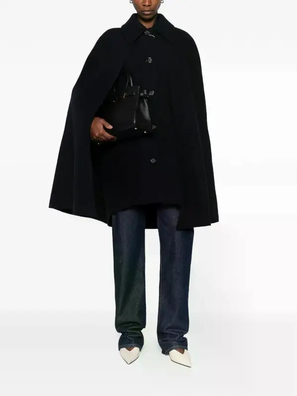 TOTEME Buttoned Cape Coat - Black