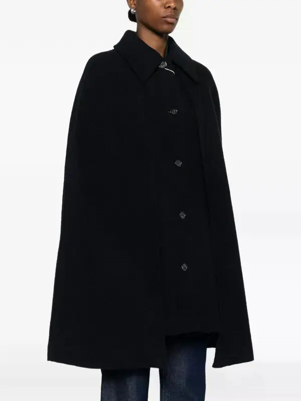 TOTEME Buttoned Cape Coat - Black