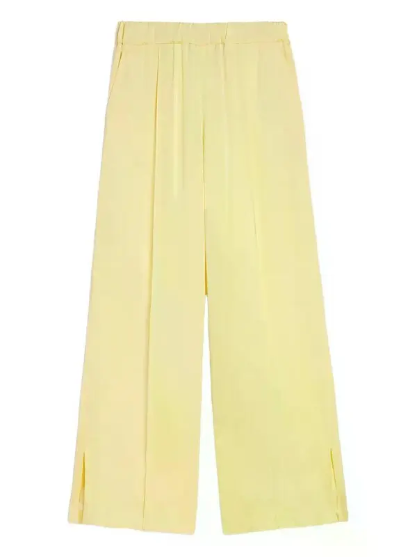 JIL SANDER Envers Wide-leg Trousers With Side Slits - Yellow