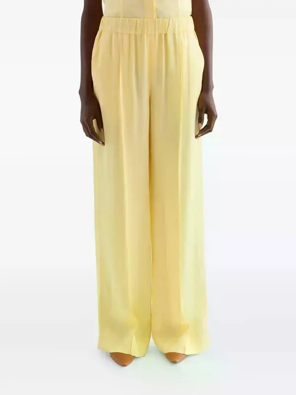 JIL SANDER Envers Wide-leg Trousers With Side Slits - Yellow