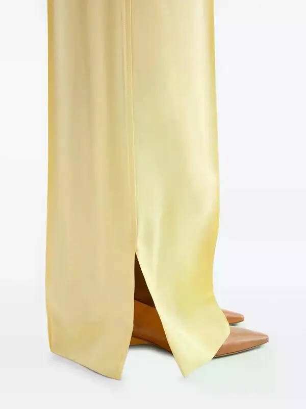 JIL SANDER Envers Wide-leg Trousers With Side Slits - Yellow