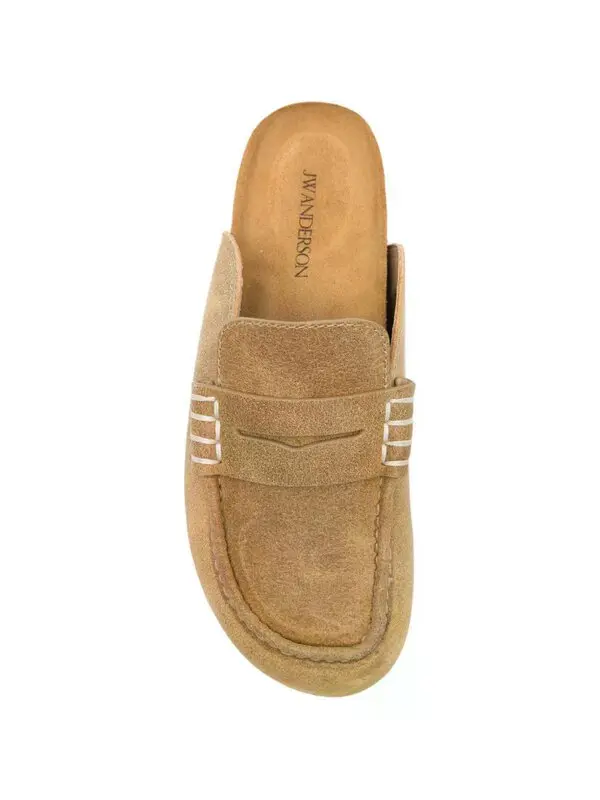 JW Anderson Stitch Detail Backless Loafers - Neutrals