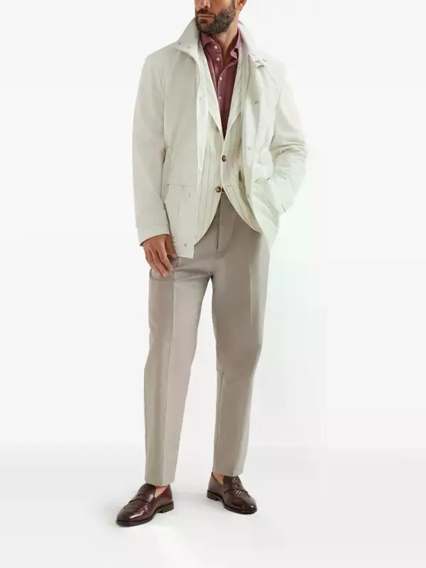 Brunello Cucinelli Panama Cotton-linen Trousers - Neutrals