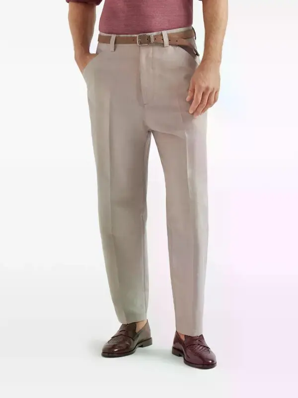 Brunello Cucinelli Panama Cotton-linen Trousers - Neutrals