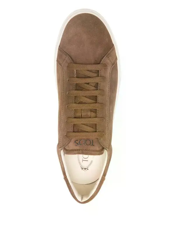 TOD'S Allacciata Cassetta Suede Sneakers - Black
