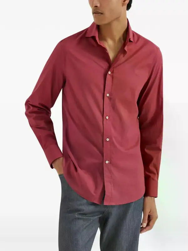 Brunello Cucinelli Cotton Shirt - Red