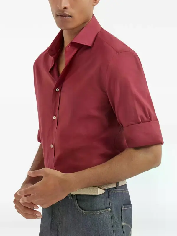 Brunello Cucinelli Cotton Shirt - Red
