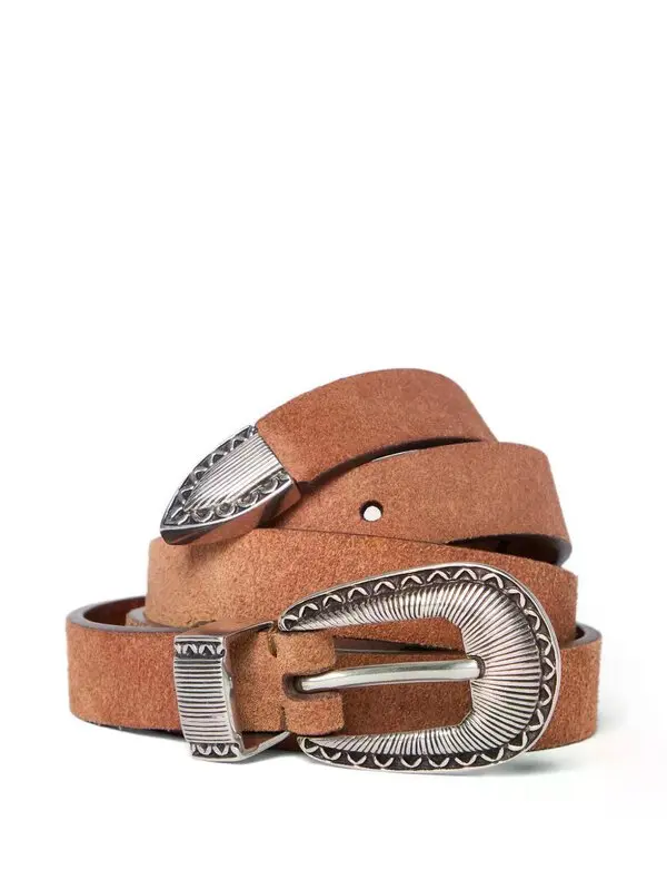 Brunello Cucinelli Reversed Leather Belt - Brown