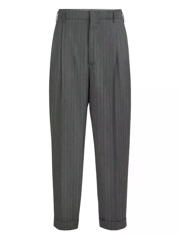 Brunello Cucinelli Striped-pattern Double-pleats Trousers