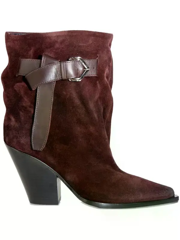 CHUCKIES Buckle Strap Pointed Toe Boots