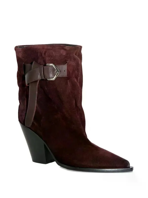 CHUCKIES Buckle Strap Pointed Toe Boots