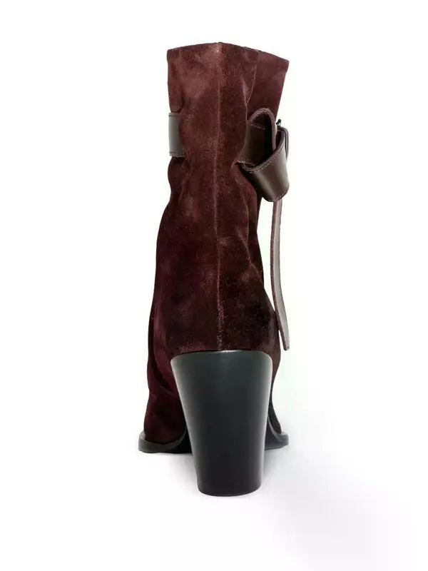 CHUCKIES Buckle Strap Pointed Toe Boots