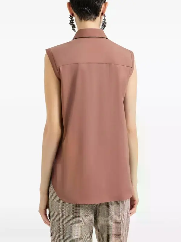 Brunello Cucinelli Sleeveless Shirt - Orange