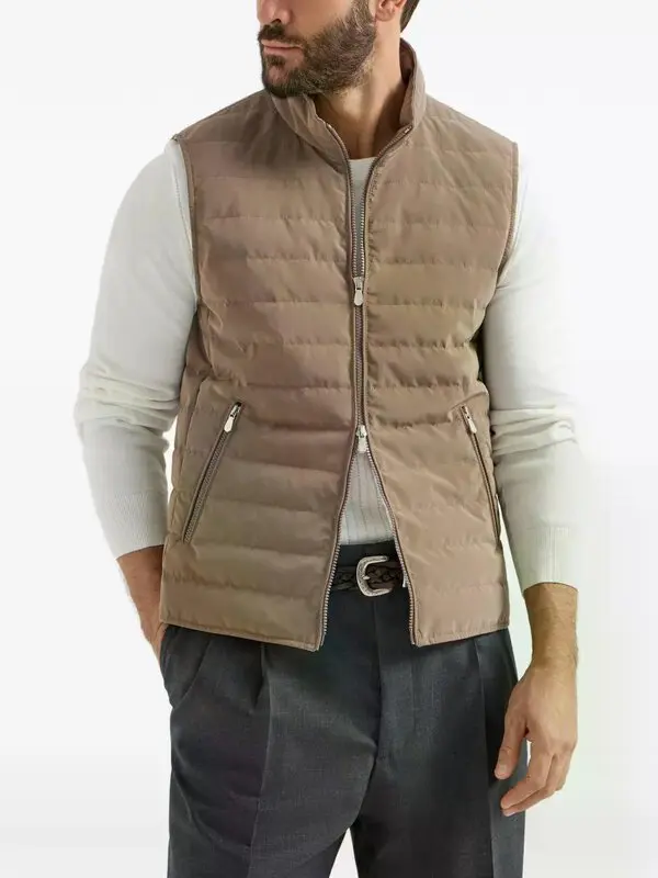 Brunello Cucinelli Padded Gilet - Brown