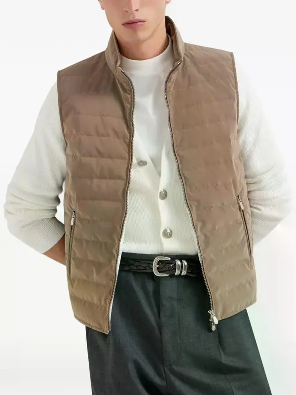 Brunello Cucinelli Padded Gilet - Brown