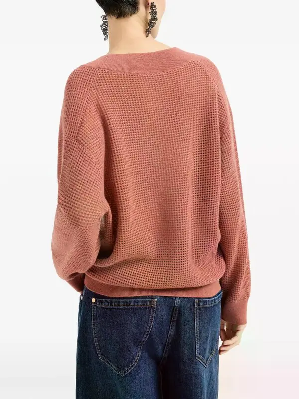 Brunello Cucinelli V-neck Sweater - Orange