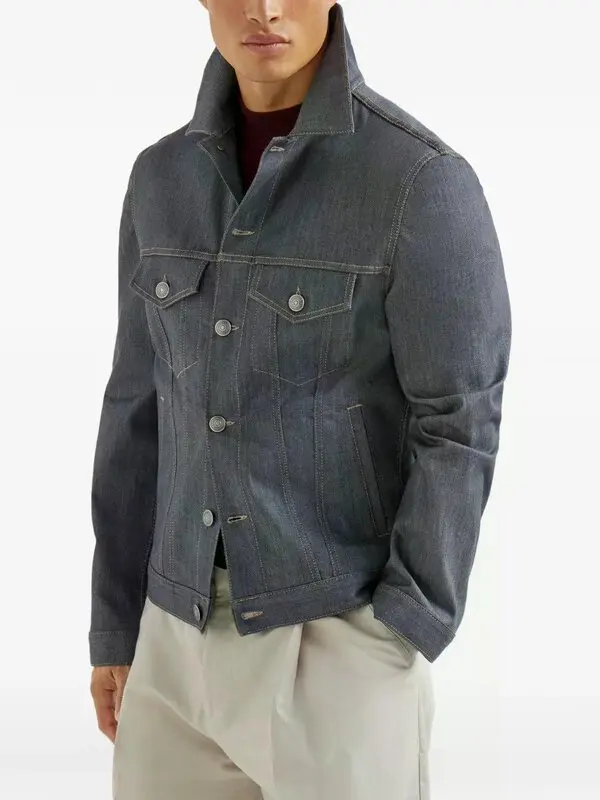Brunello Cucinelli Chest-pocket Denim Jacket